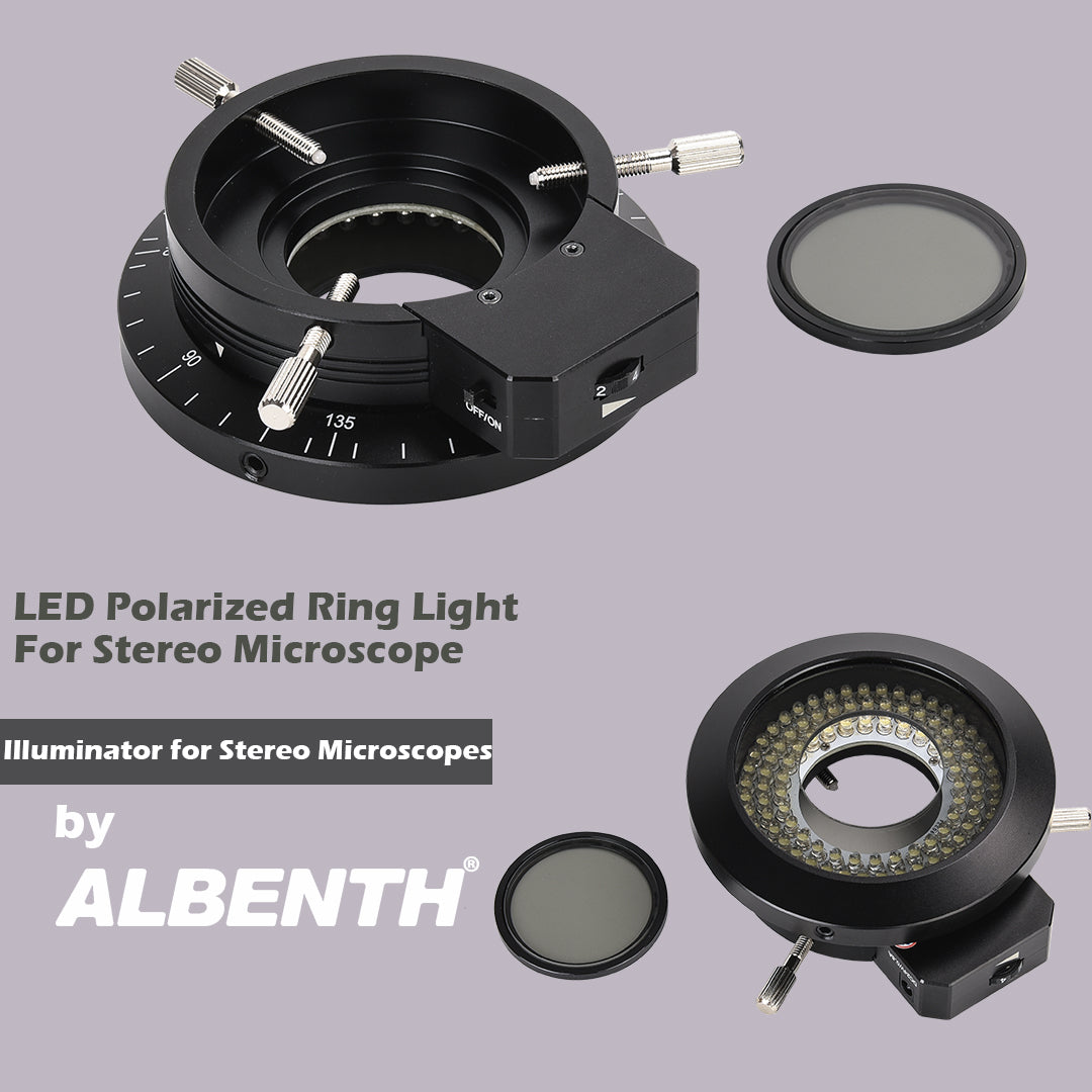120-LED Polarized Ring Light For Stereo Microscope – Albenth Optics
