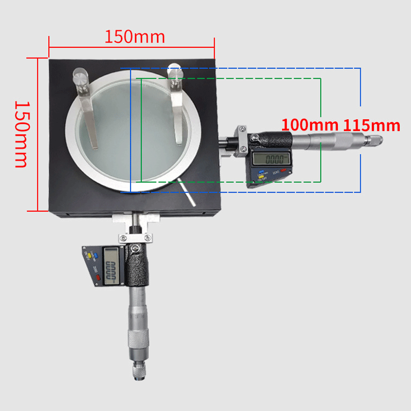 XY 25x25mm Mechanical Measurement Stage for Microscopes with Digital M ...